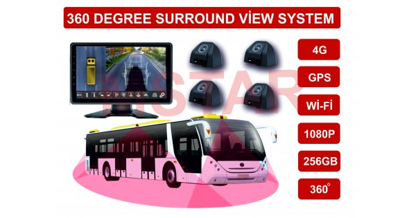 STARCAM STC-360HD 4G/GPS/Wİ-Fİ Özellikli 360 Derece Araç Kamera Sistemi ...